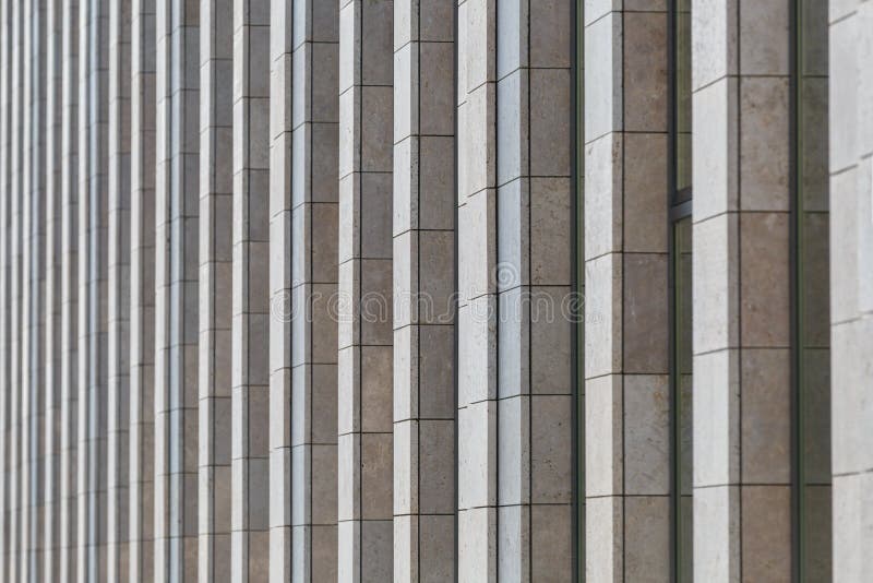 Vertical Elements of the Facade of a Modern Building Stock Image ...