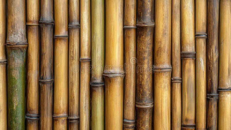 Vertical Arrangement of Brown and Tan Bamboo Stalks Stock Illustration ...