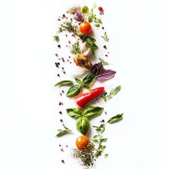 A Vertical Arrangement of Ingredients, Perhaps a Stack or Skewer of ...