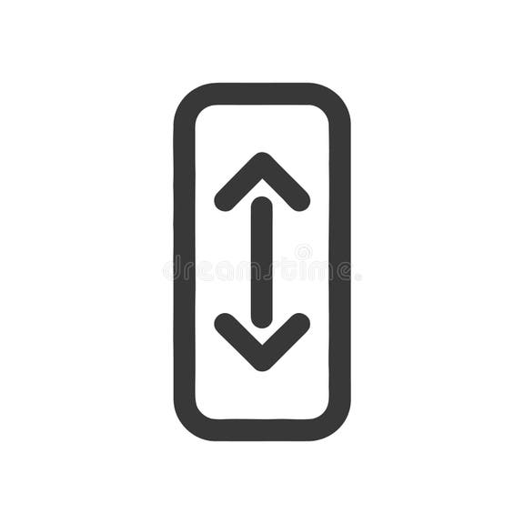 Up and Down Arrows in a Square Box: Simple Vertical Navigation Icon ...