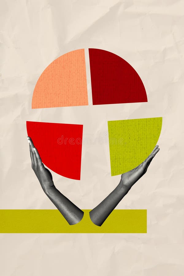 Vertical Art Banner Collage of Human Hands Show Business Cooperation ...