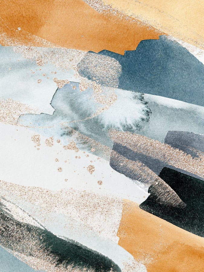 Vertical Art Illustration of Boho-style Wallpaper Stock Illustration ...