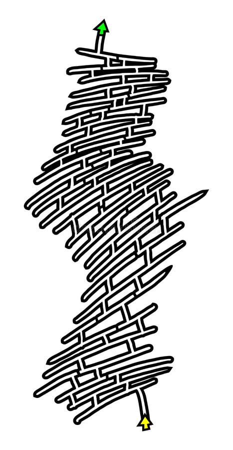 Vertical art maze stock vector. Illustration of amusement - 36963676