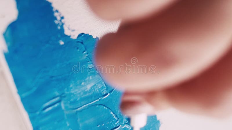 Vertical Abstract Picture Painting Process Art Stock Video - Video of ...