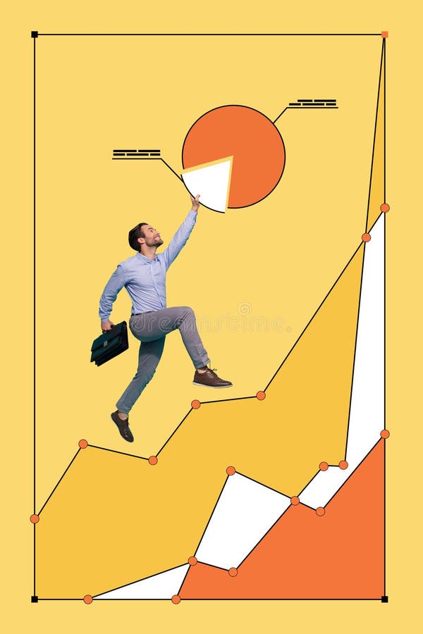 Vertical Artwork Collage Image of Mini Guy Jump Run Stats Diagram ...