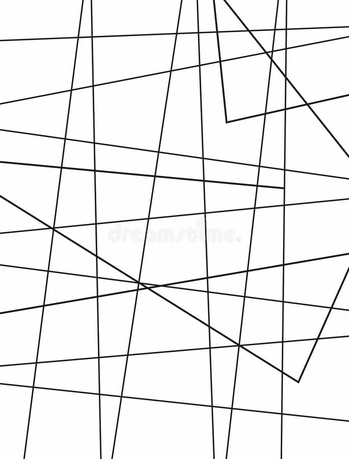 Simple Rectangular Background with Tangled Wavy Lines. Stock Vector ...