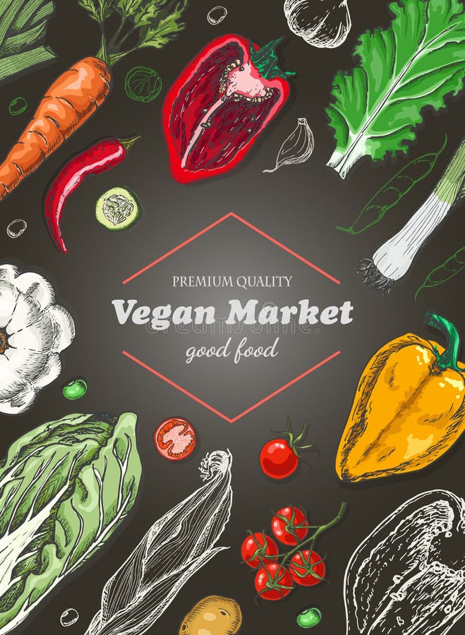 Background with Different Meat Products Stock Vector - Illustration of ...