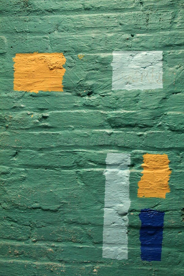 Vertical Background Image of Colorful Green Wall with Blocks of Other ...