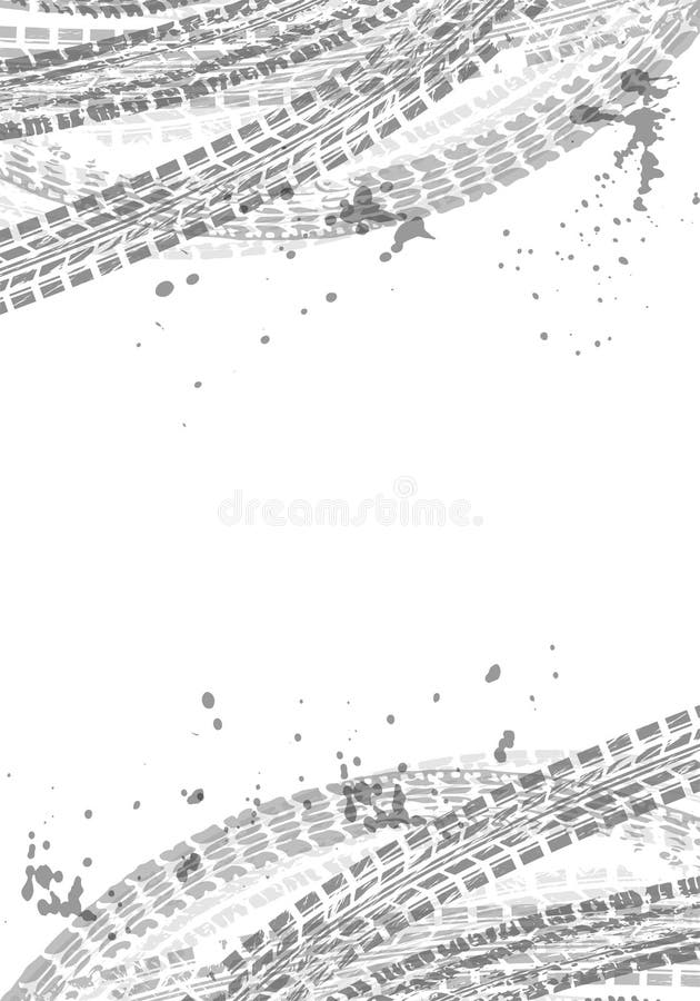 Background with Tire Wheel Marks of Cars. Vector Illustration Stock ...