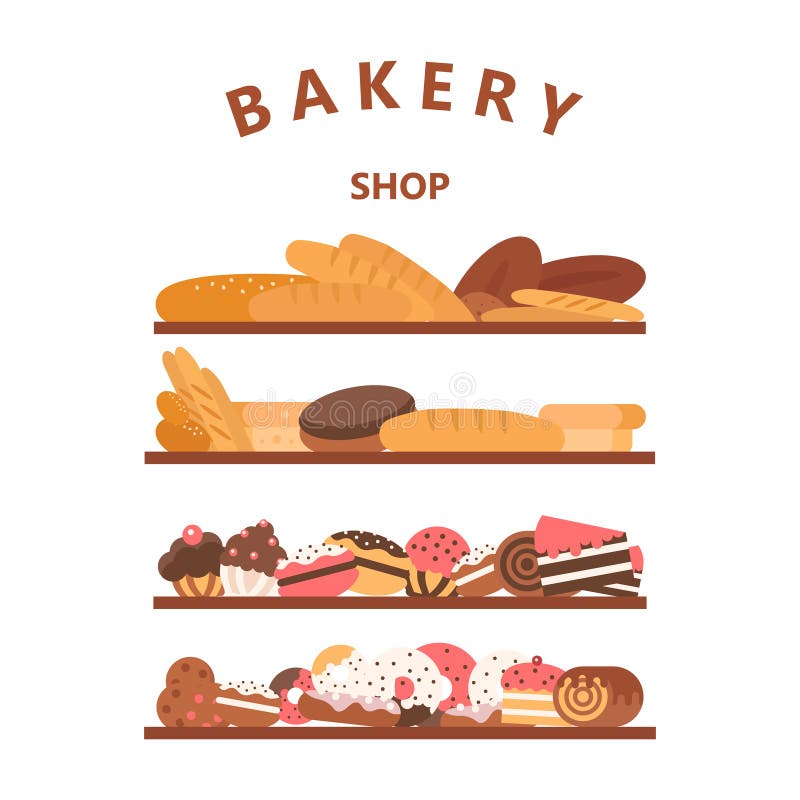 Vertical Bakery Banners. Baking, Bread and Cakes Stock Vector ...