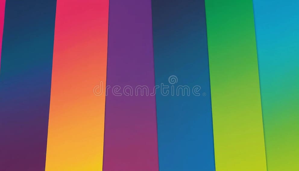 Vertical Bands of Vivid Colors Create a Gradient Effect, Transitioning ...
