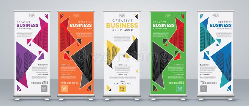 Vertical Banner Design Signboard Advertising Template Vector X-banner ...