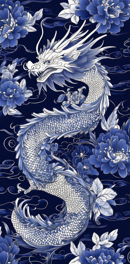 Vertical Banner Image Depicting the Year of the Dragon Stock Image ...
