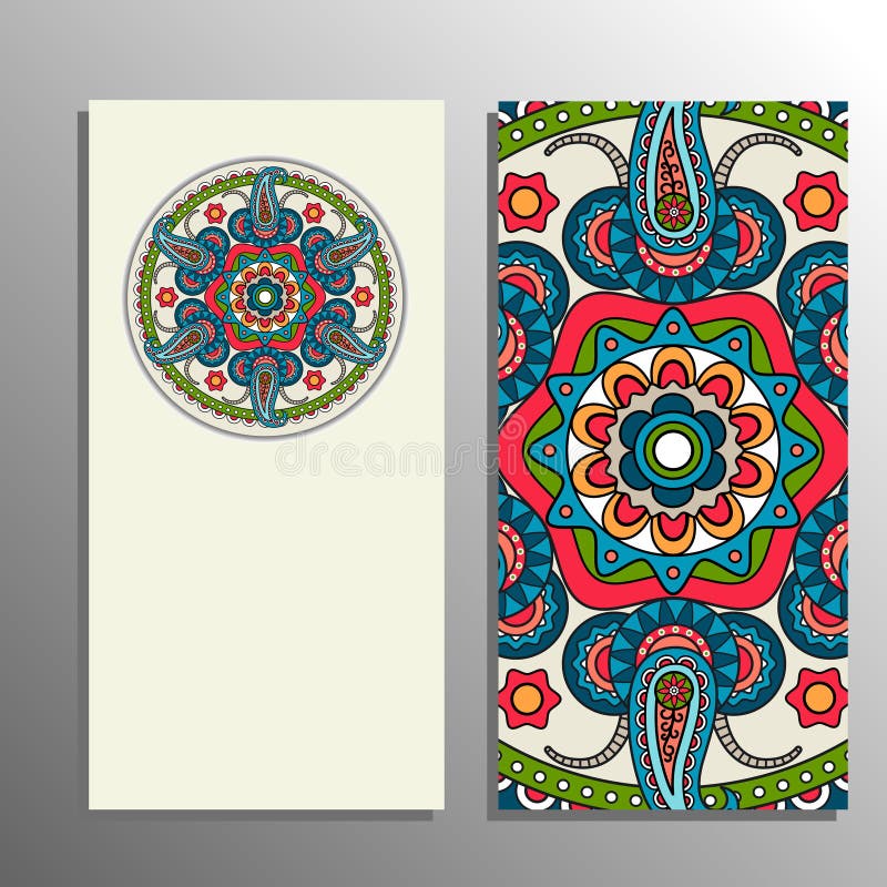 Vertical Banner Mandala Ornament Stock Vector - Illustration of ethnic ...