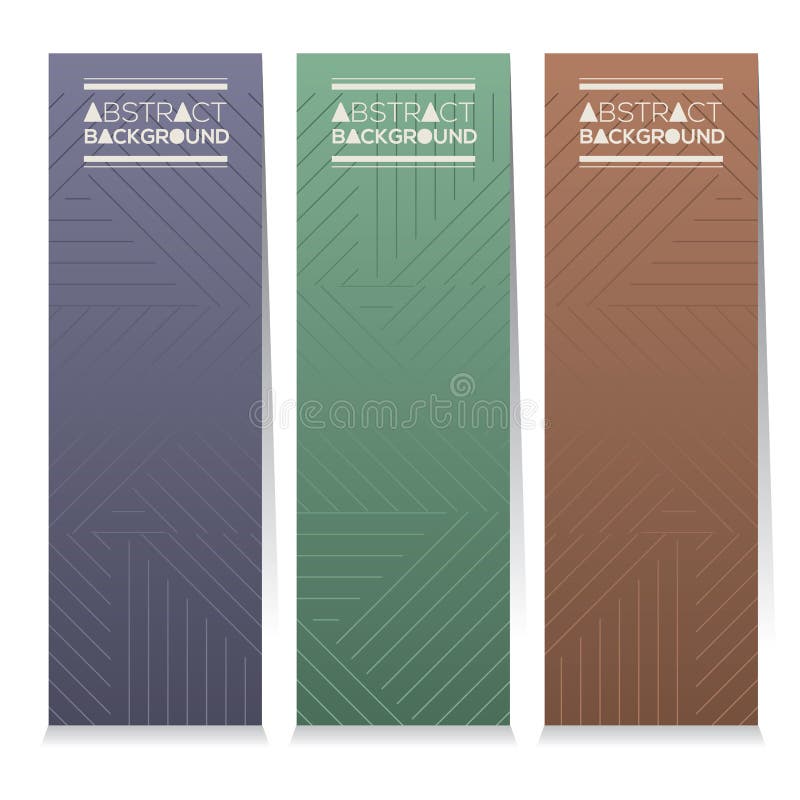 Vertical Banner Set of Three Modern Graphic Theme Stock Vector ...