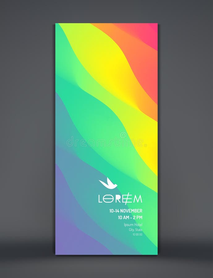 Vertical Banner or Stand for Conference. Cover Design Template ...