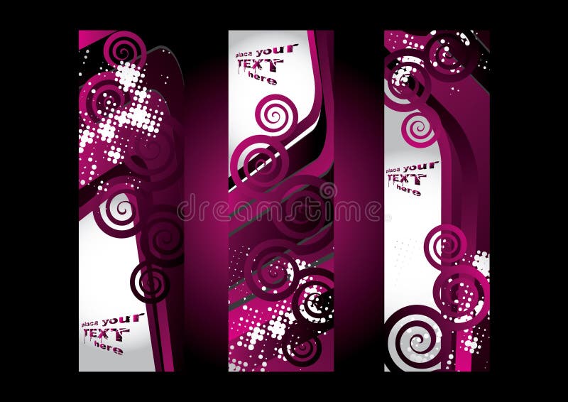 Funky Vertical Banners stock vector. Illustration of blank - 8345948