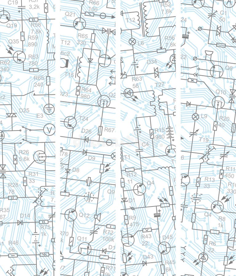 Vertical Banners of Electrical Circuit. Stock Vector - Illustration of ...