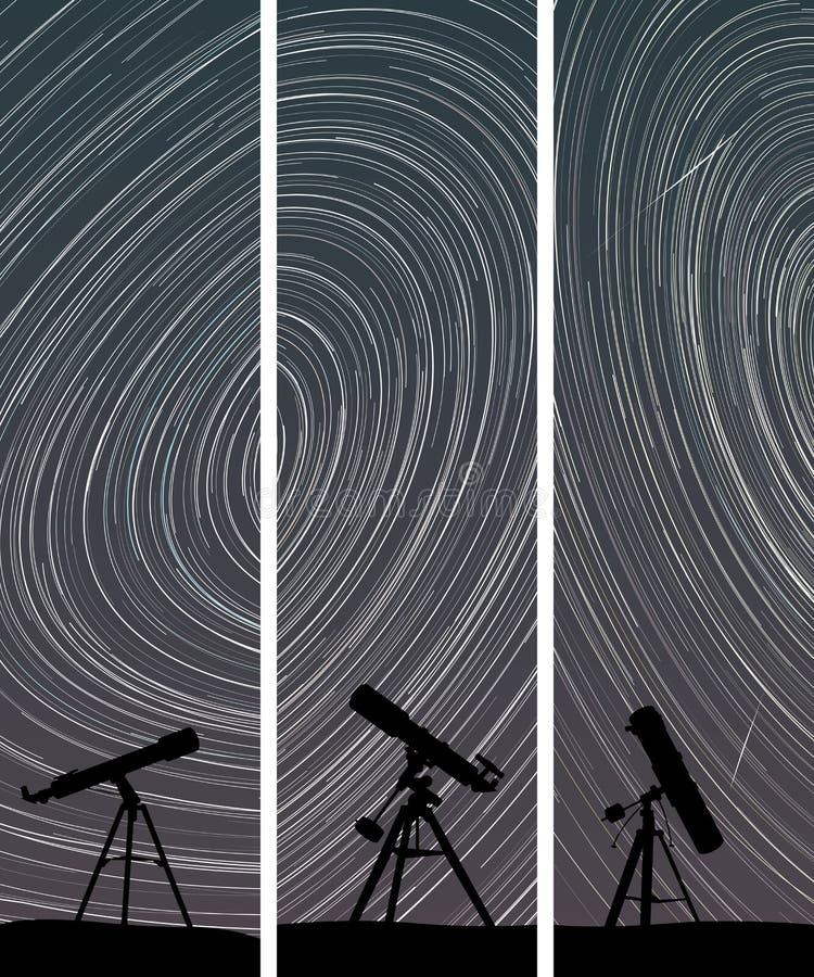 Vertical Banners of Stars Trace Circles. Stock Vector - Illustration of ...