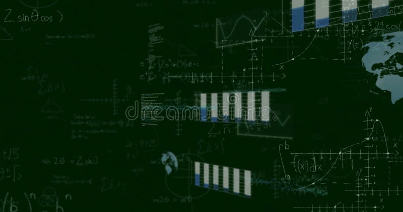 Vertical Bar Chart Cluster Animating Over Grid Axes in Flat Design ...