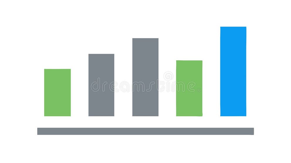 Vertical Bar Chart Icon, Representing Data Comparison or Stats, Vector Design Generative AI ...