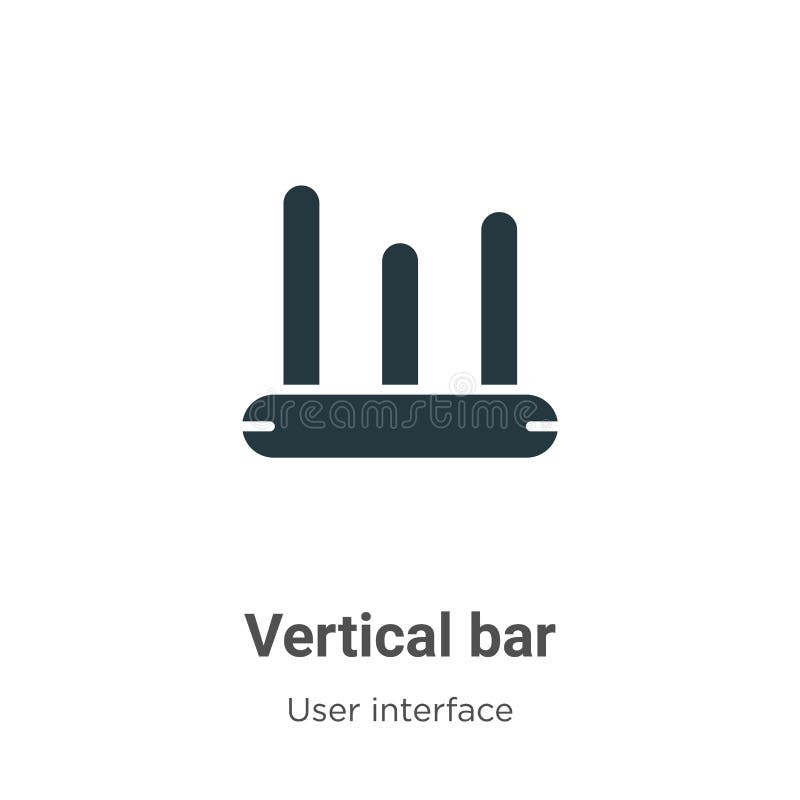 Vertical Bar Vector Icon on White Background. Flat Vector Vertical Bar ...