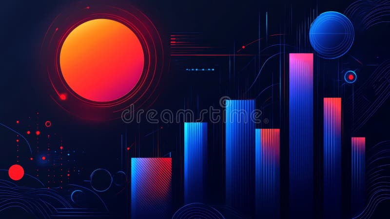 Vertical Bars, Semi Circles, and a Sphere are among the Abstract ...