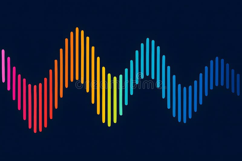 Colorful Sound Wave or Equalizer Background, Vibrant Vertical Bars on ...