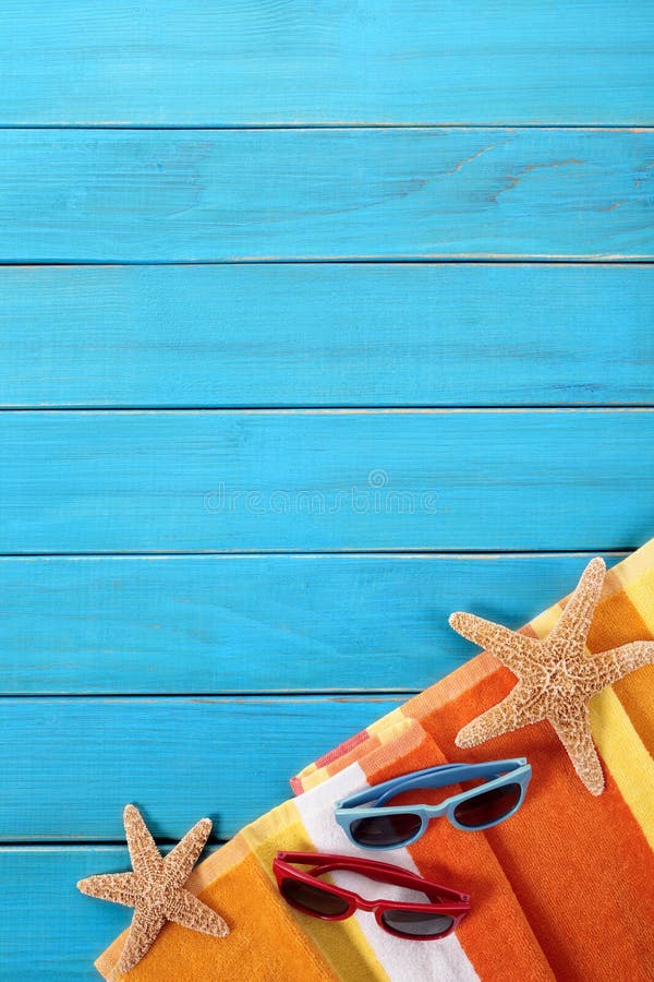 Vertical Beach Background, Copy Space Stock Image - Image of decking ...