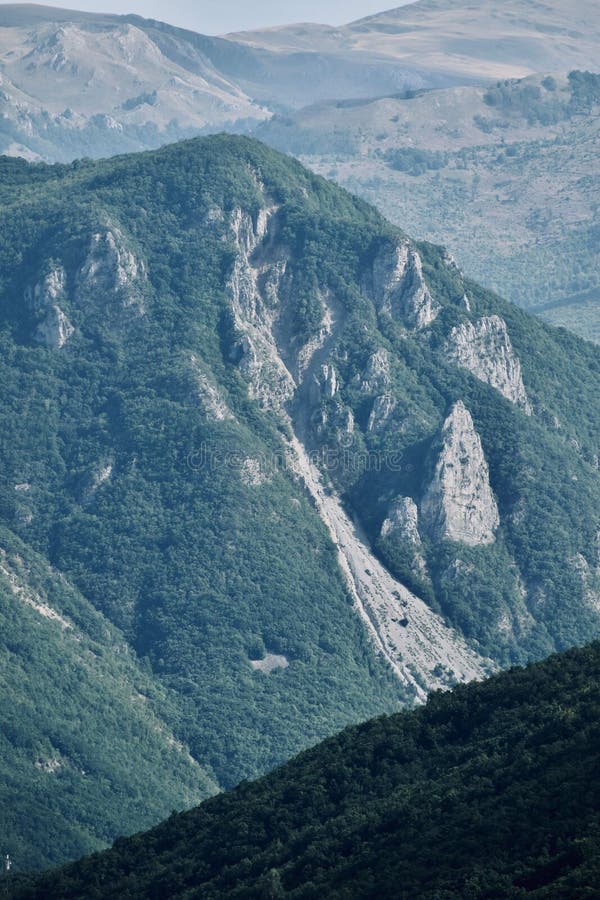 Vertical of Beautiful Green Mountains. Stock Photo - Image of rocky ...