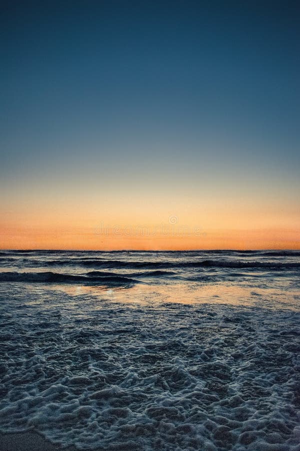 Vertical of the Beautiful Foamy Waves of the Turquoise, Teal Sea ...