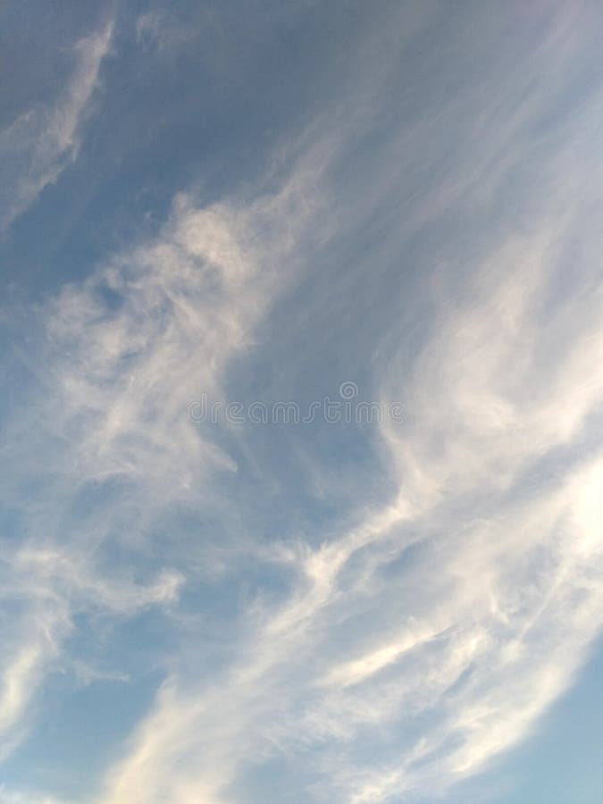 Vertical Beautiful View of Blue Sky and White Clouds Stock Image ...