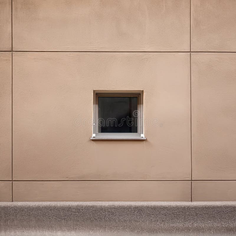 Vertical Beige Facade with Narrow Shadow Stock Illustration ...