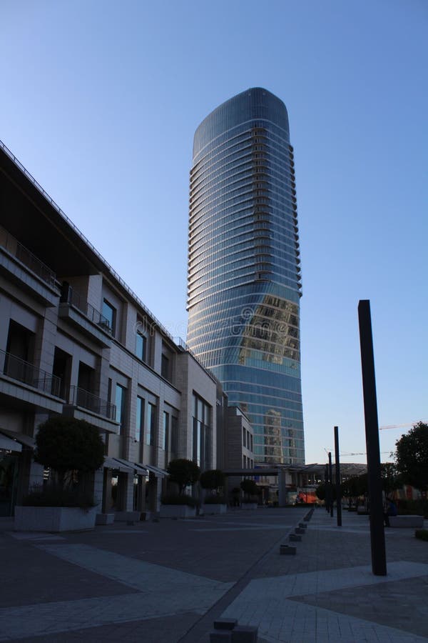 Vertical of the Belgrade Waterfront Tower, Kula Belgrade Editorial ...