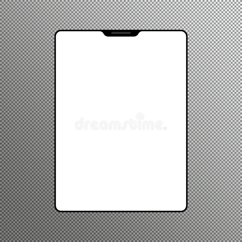 Vertical Black Pad Concept with Empty Screen for Presentation, Print ...