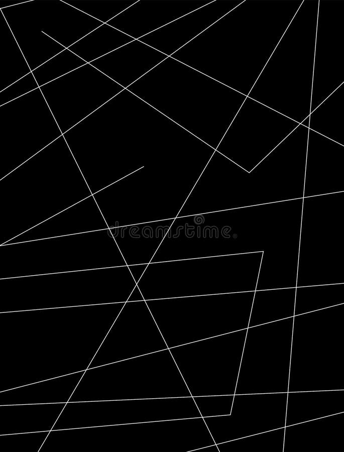 Vertical Black Template with Random White Lines. Stock Vector ...