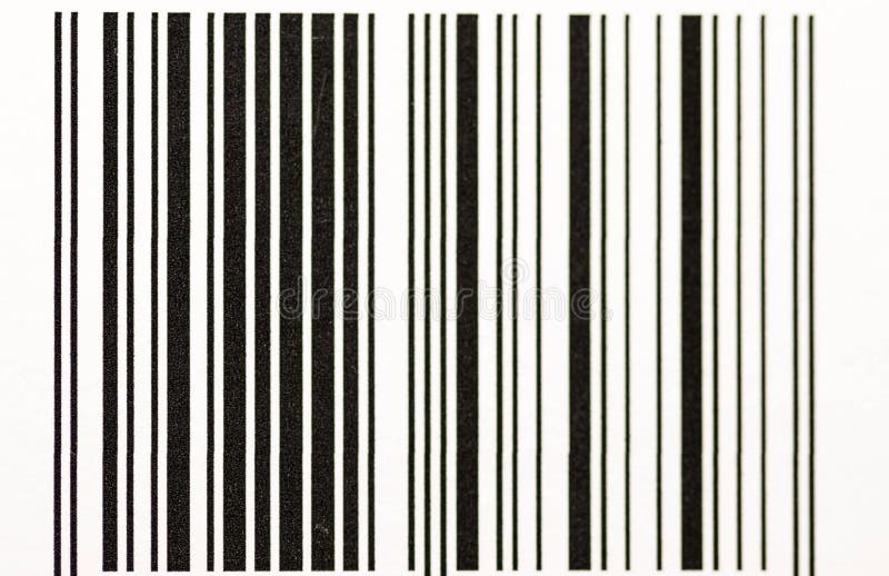 Vertical Black and White Bar Code Close Up Macro Stock Image - Image of ...