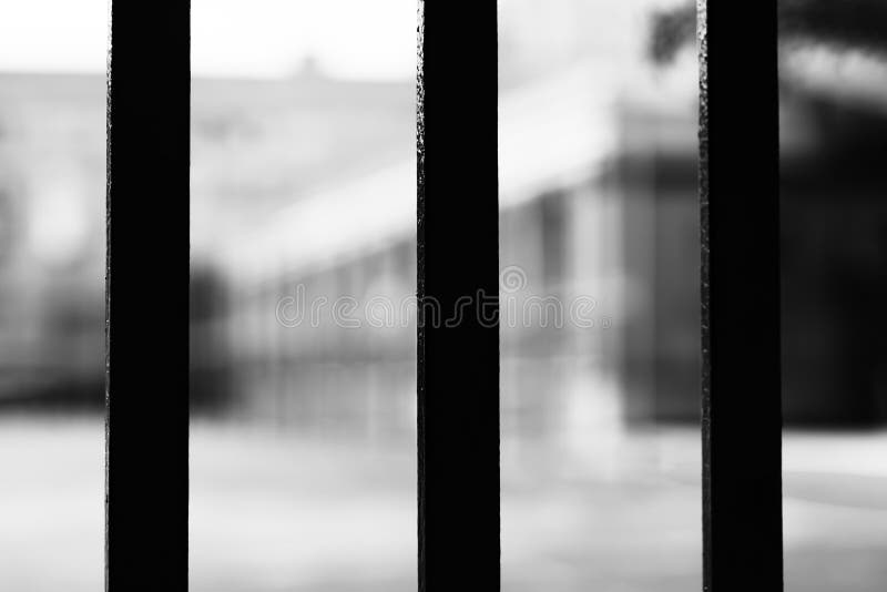 Vertical Black and White Prison Cell Bokeh Background Stock Image ...