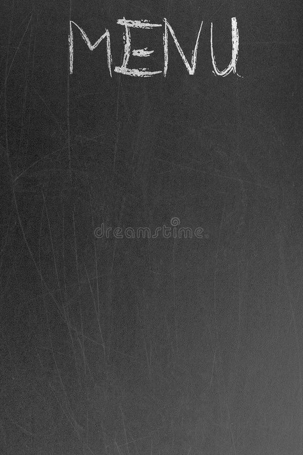 Vertical Blackboard with Menu Template Placard for Cafe Stock Photo ...