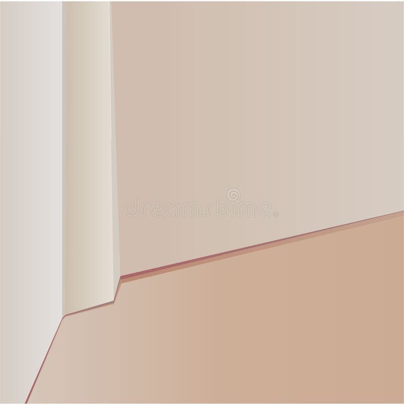 Wall Corner Illustration Empty Room Design Background Vector Art Stock ...