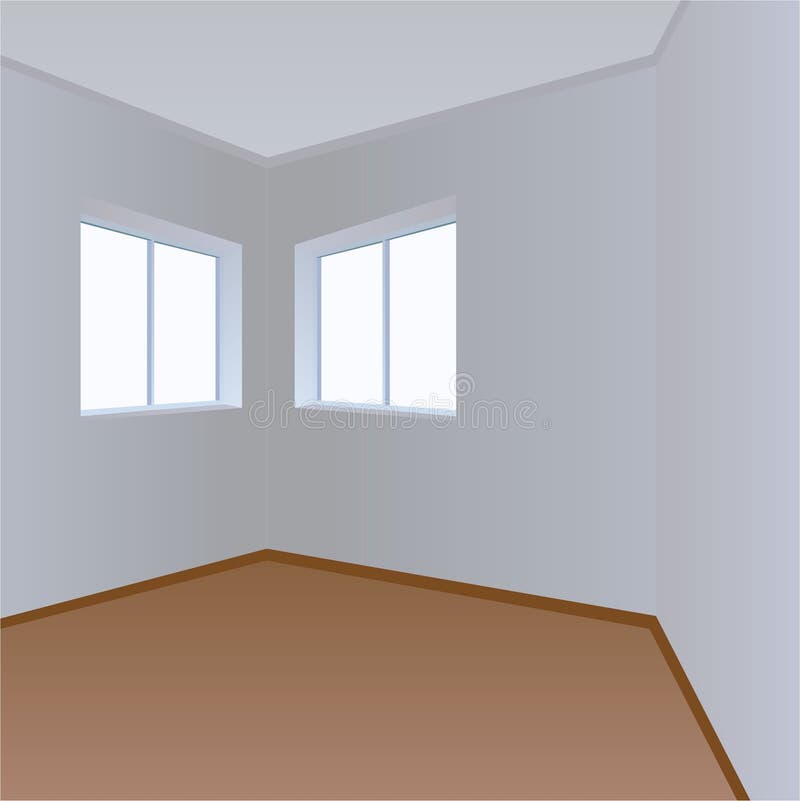 Wall Corner Illustration Empty Room Design Background Vector Art Stock ...