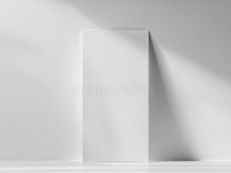 Vertical Blank Paper Mockup for Branding and Presentations Stock Photo ...