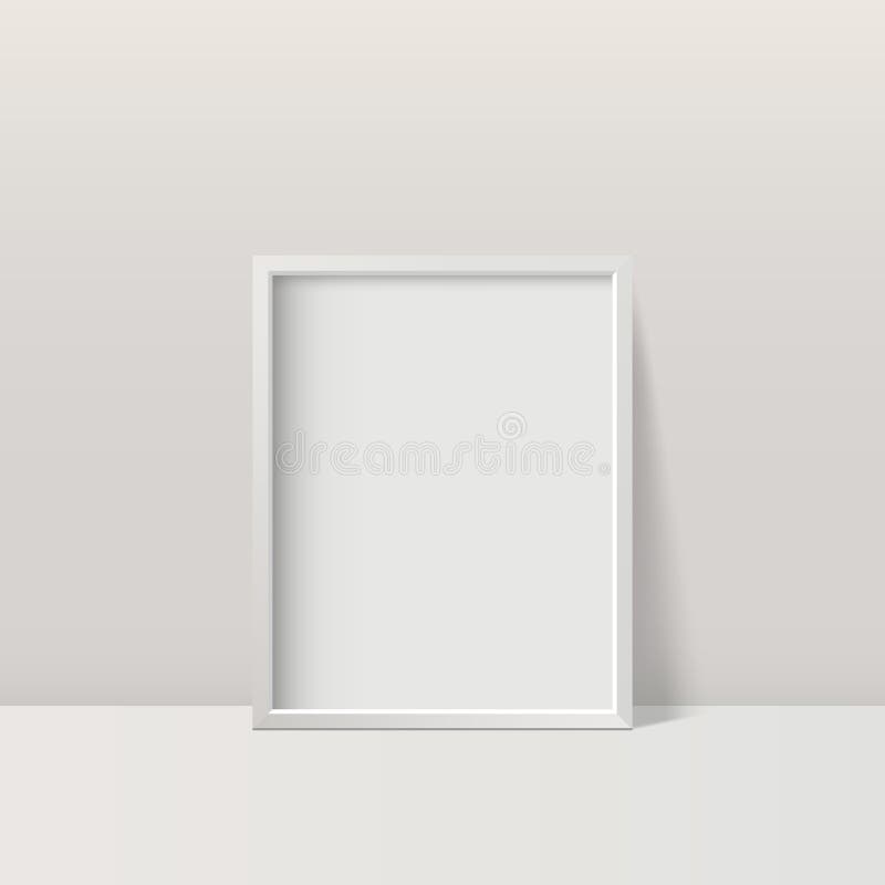 Vertical Blank White Photo Frame. Image Frame Template. Stock ...