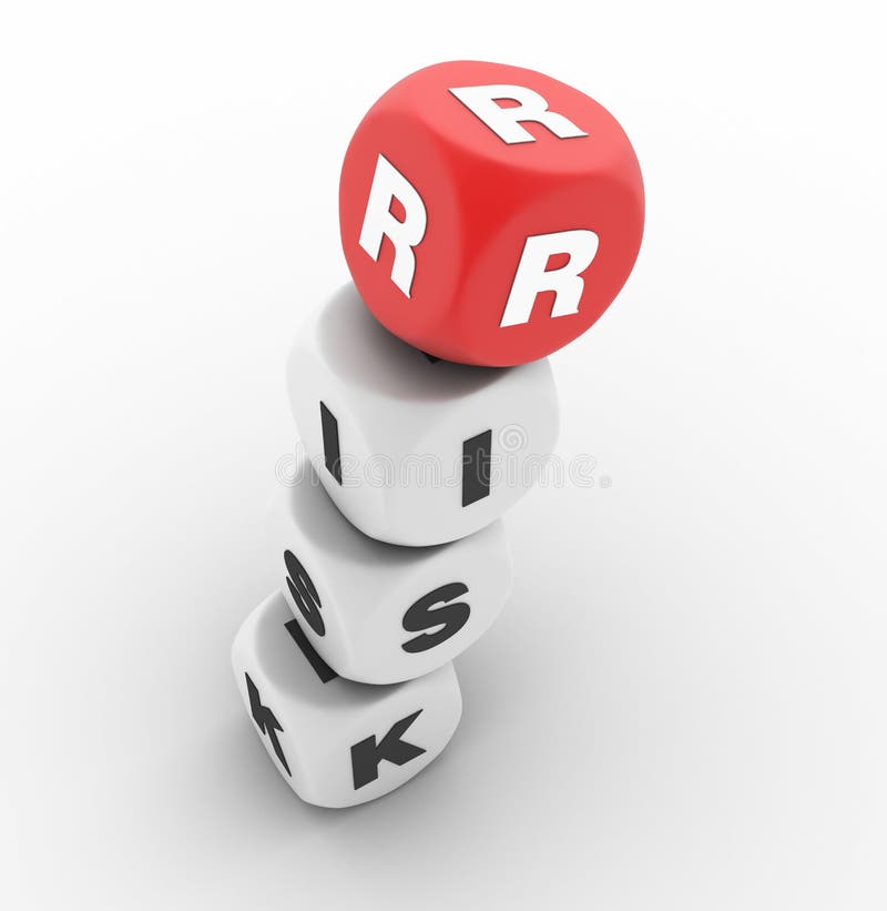 Vertical Blocks with Risk Word Stock Illustration - Illustration of ...
