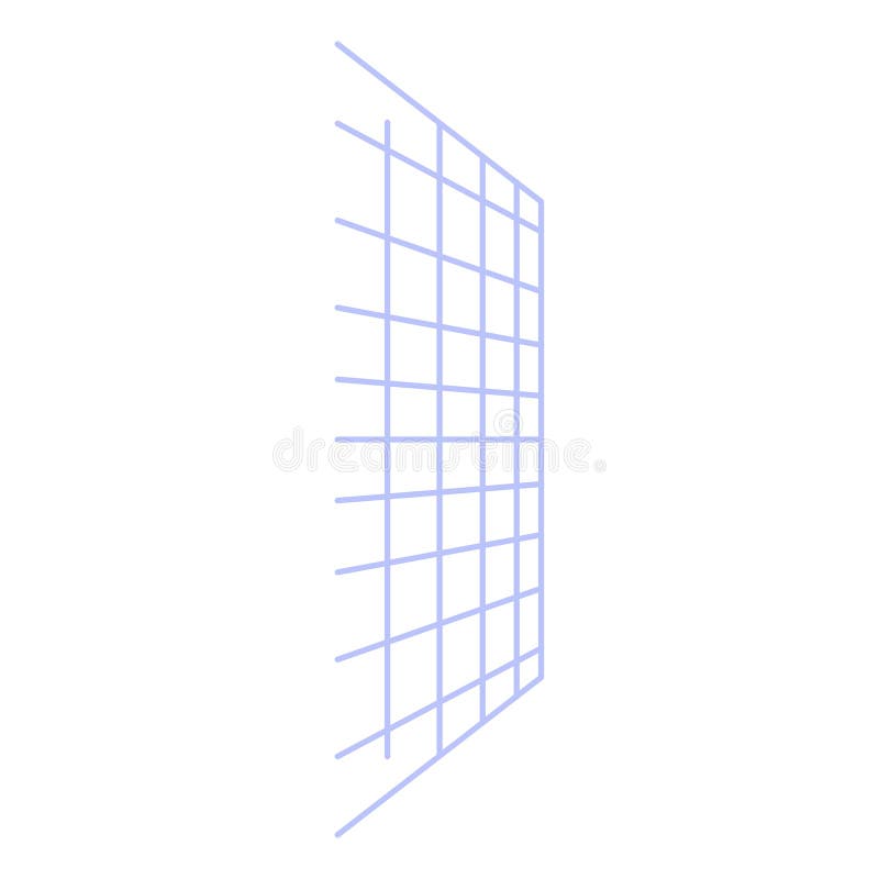 Vertical Blue Grid in Perspective Wall Frame Stock Vector ...