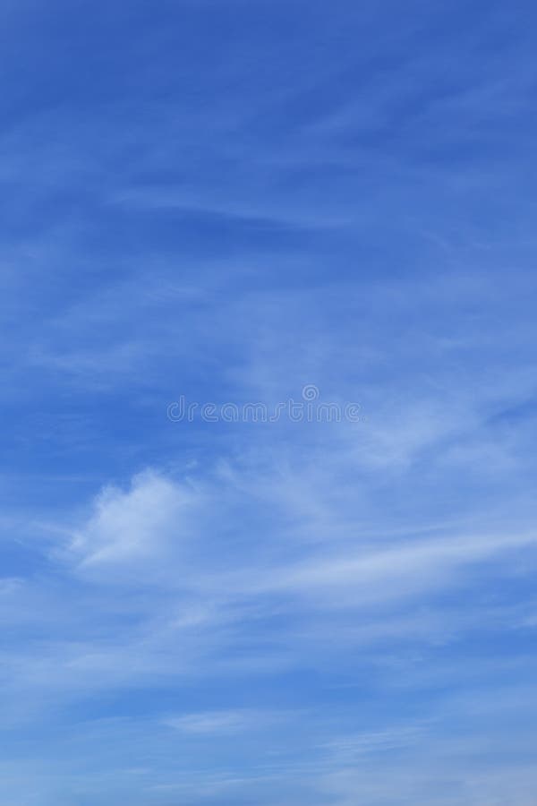 Blue Sky with Smooth Clouds in Different Directions Stock Photo - Image ...