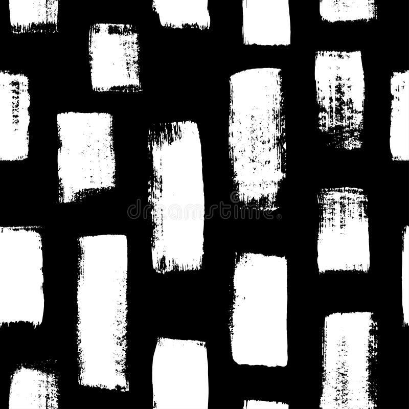 Vertical Bold Brush Strokes Hand Drawn Pattern. Stock Vector ...