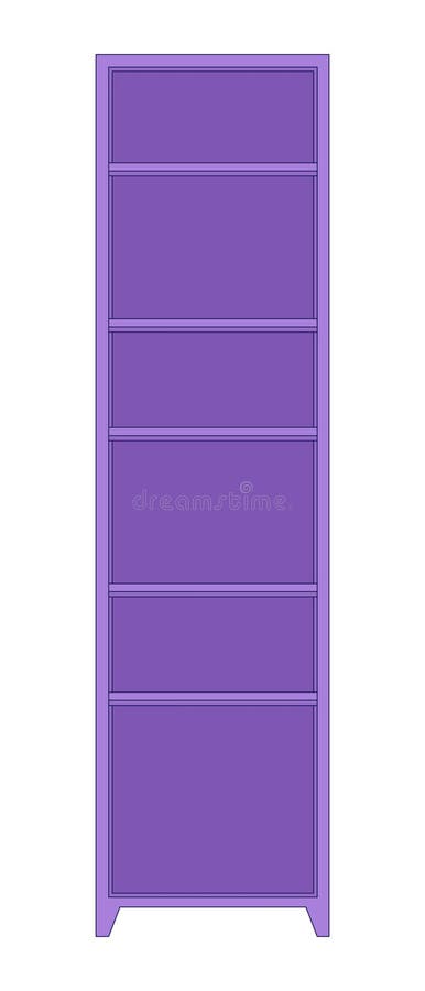 Vertical Bookcase Tower 2D Linear Cartoon Object Stock Vector ...