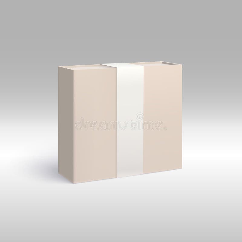 Vertical box with ribbon stock vector. Illustration of vector - 50546230