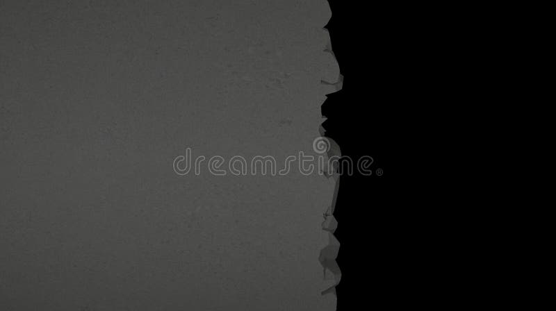 Vertical Break in the Black Wall Stock Illustration - Illustration of ...